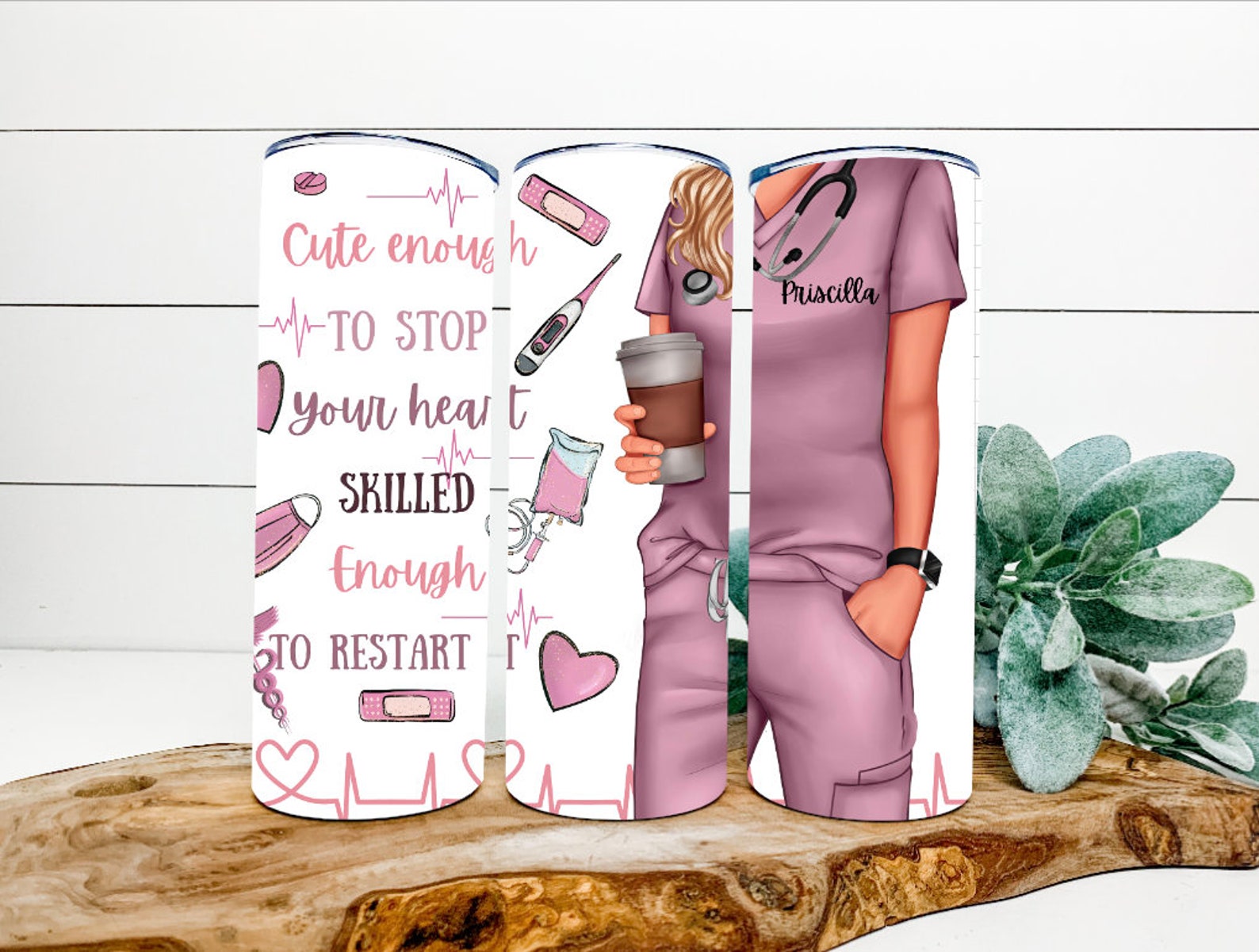 Cute Enough to Stop Your Heart Nursing Student 20oz Tumbler ...