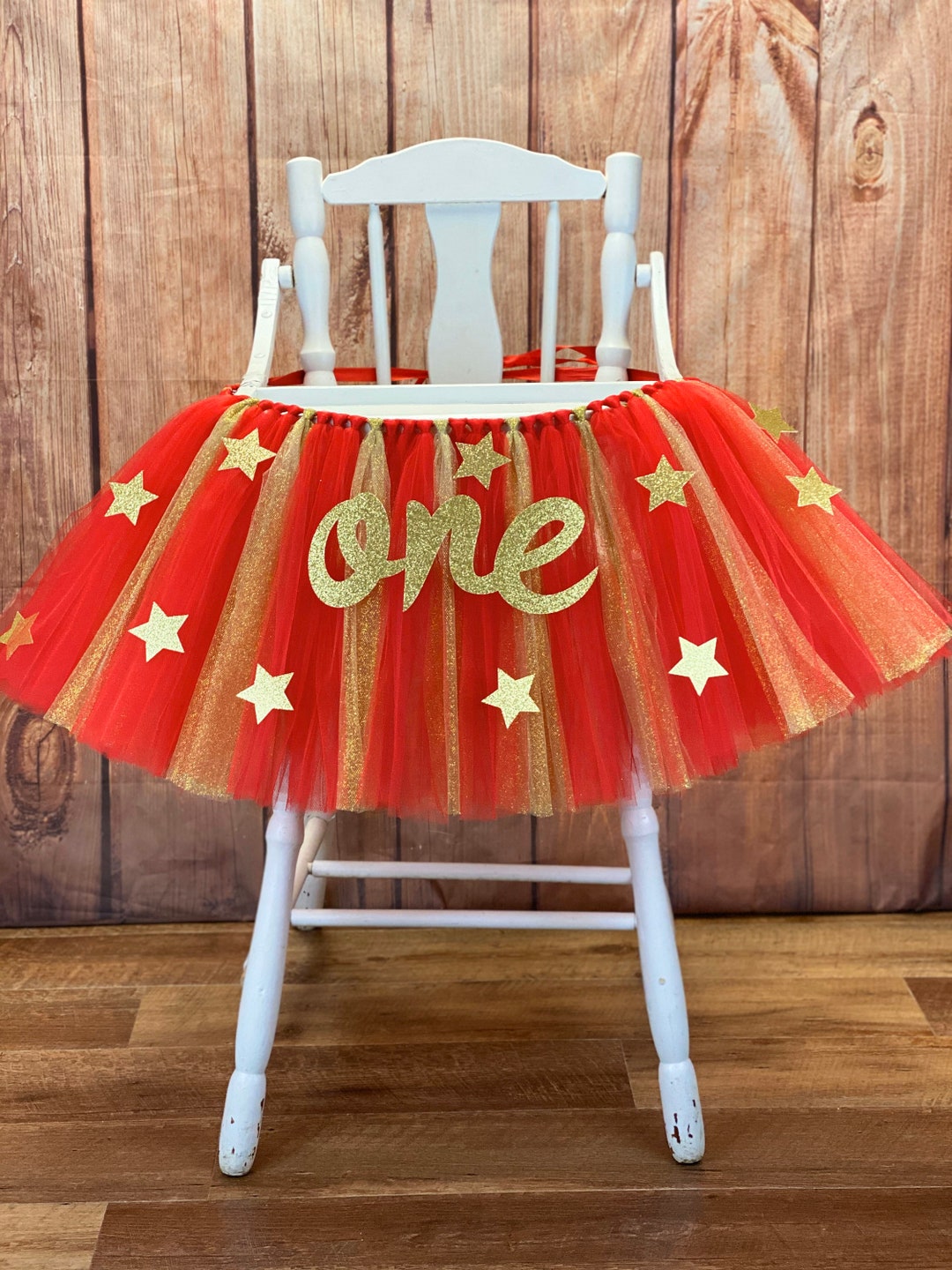 Twinkle Twinkle Little Star High Chair Tutu, Highchair Banner, Red and ...