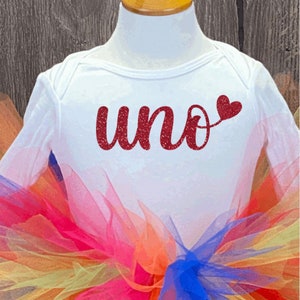 Uno Girls Birthday Outfit, Fiesta Tulle Tutu, Uno Bodysuit, 1st ...