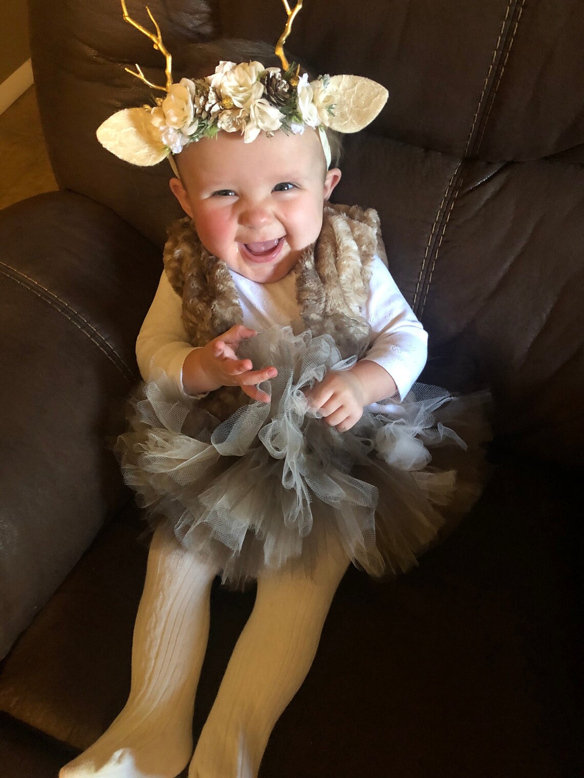 Woodland Deer Tutu Girls Deer Costume Tutu Little Deer Tutu | Etsy