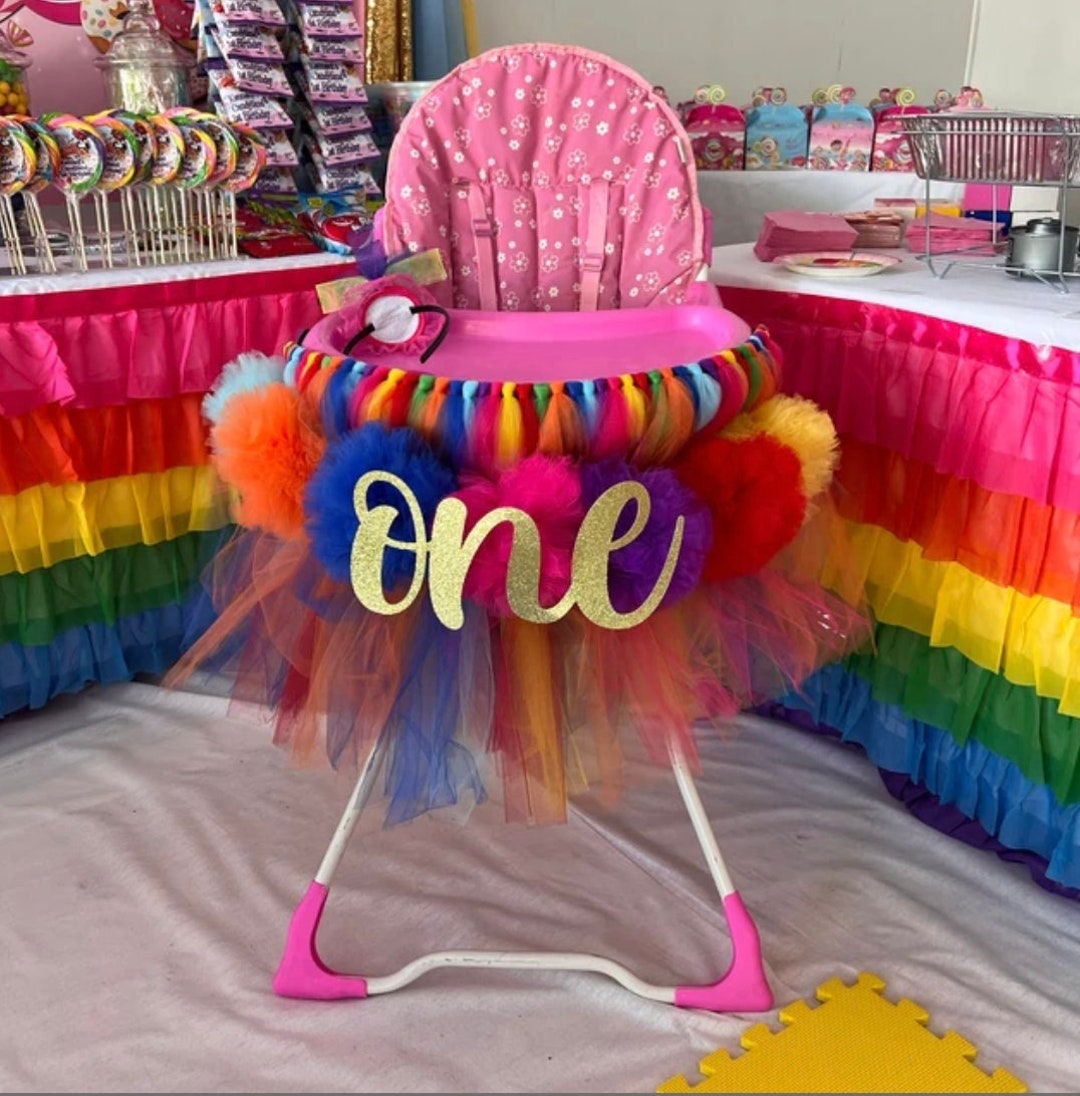 Fiesta First Birthday High Chair Tutu, 1st Birthday Highchair, First ...