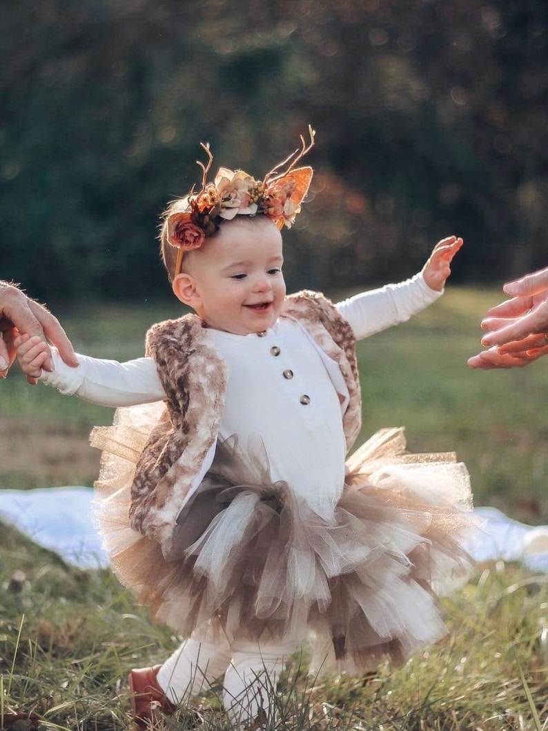 Woodland Deer Tutu, Girls Deer Costume Tutu, Little Deer Tutu, Girls ...