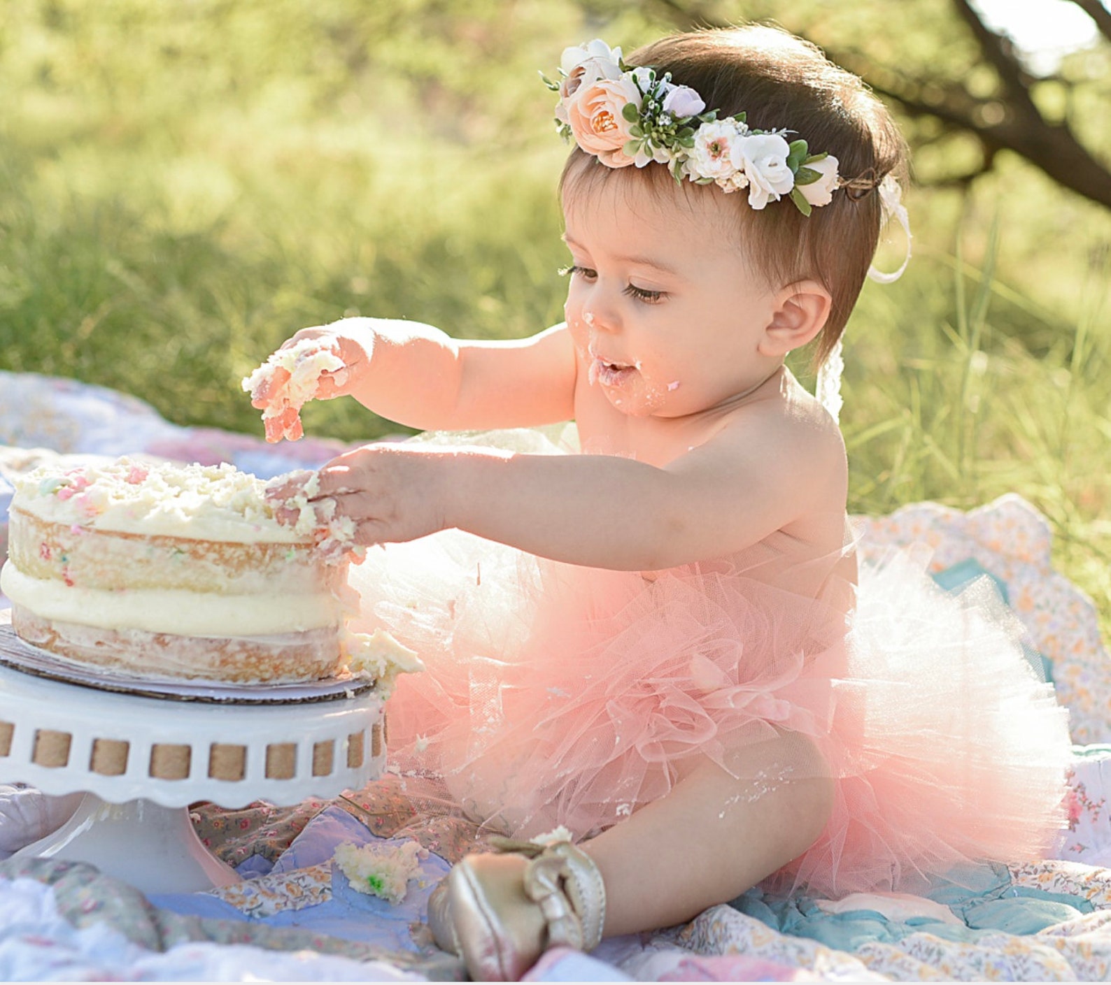 Peach Girls Tutu Toddler Girls Birthday Tutu Blush Peach - Etsy