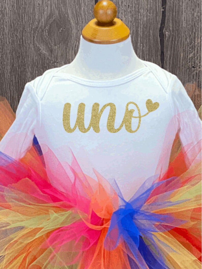 Uno Girls Birthday Outfit Fiesta Tulle Tutu Uno Bodysuit - Etsy