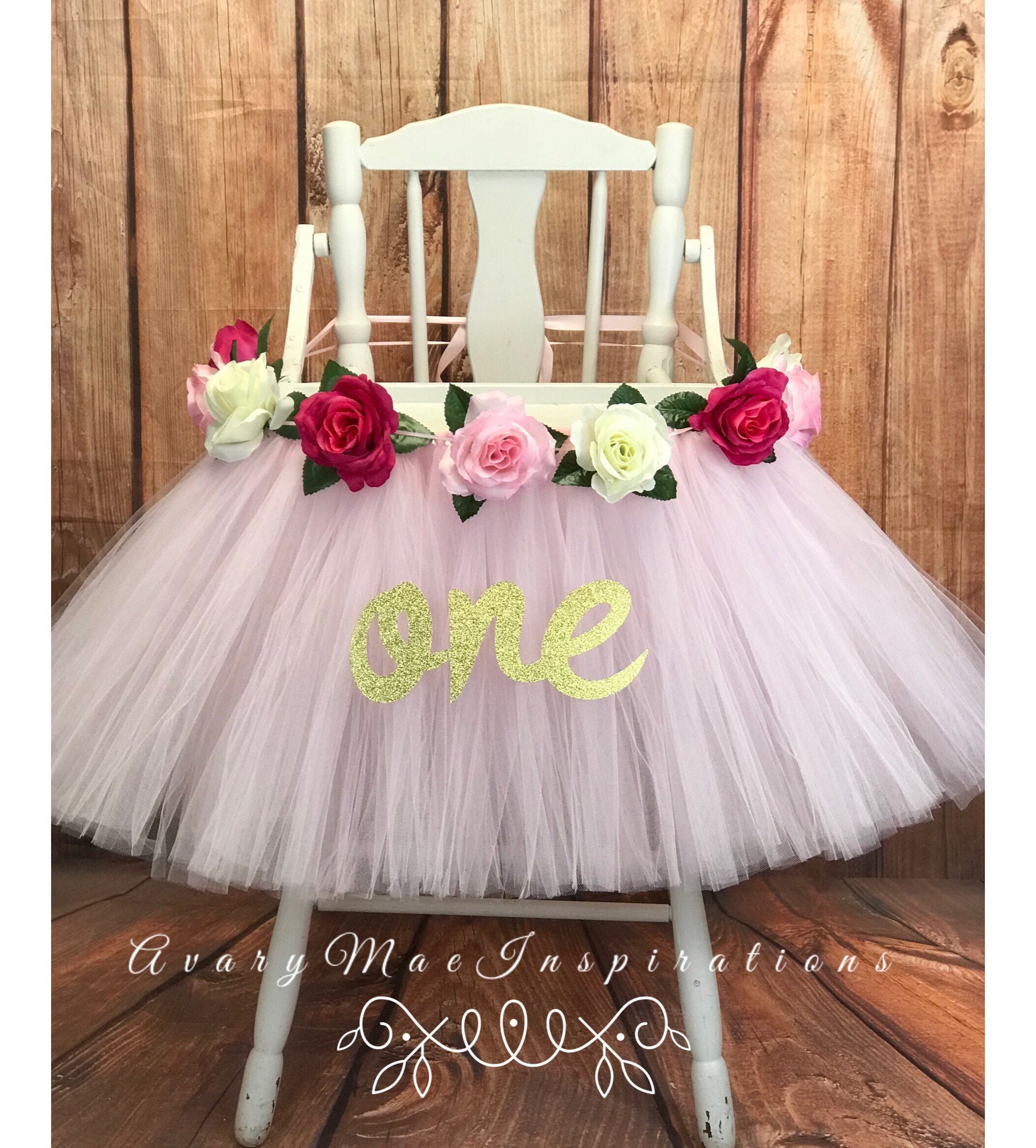 Floral First Birthday High Chair Tutu Floral 1st Birthday | Etsy