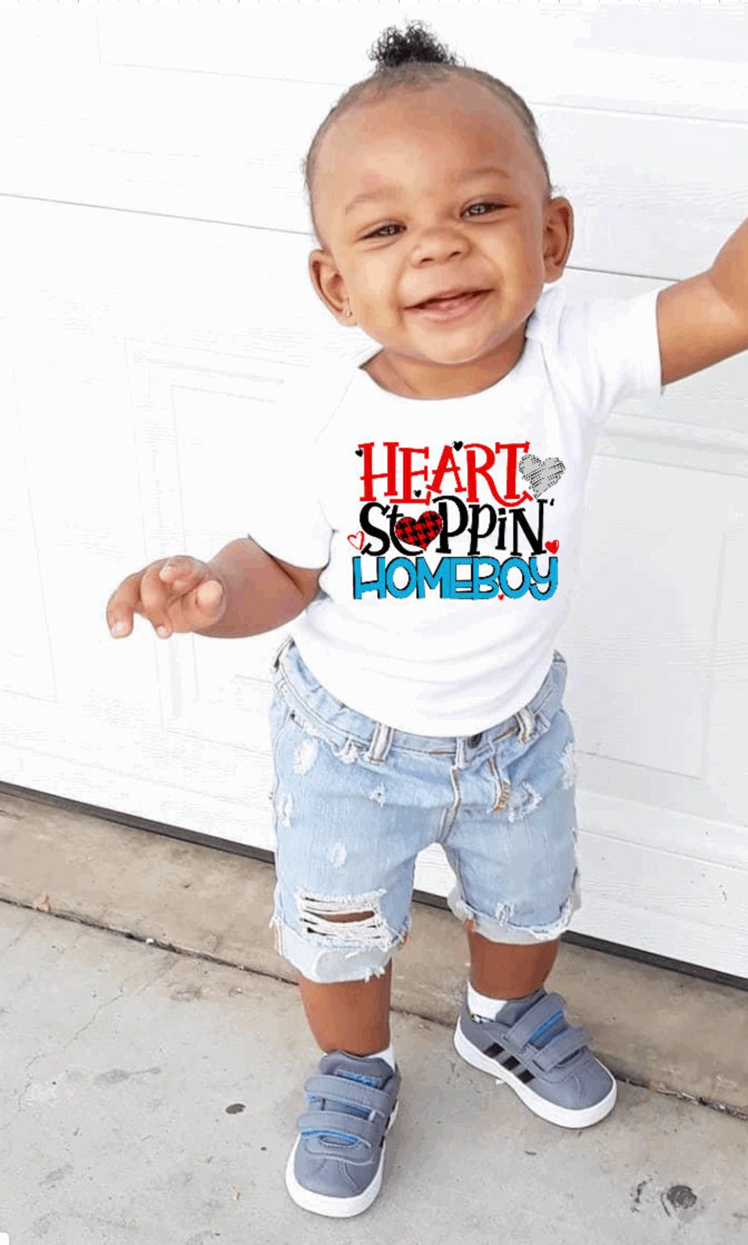 Heart Stoppin Homeboy Boys Valentines Day Onesie My First - Etsy