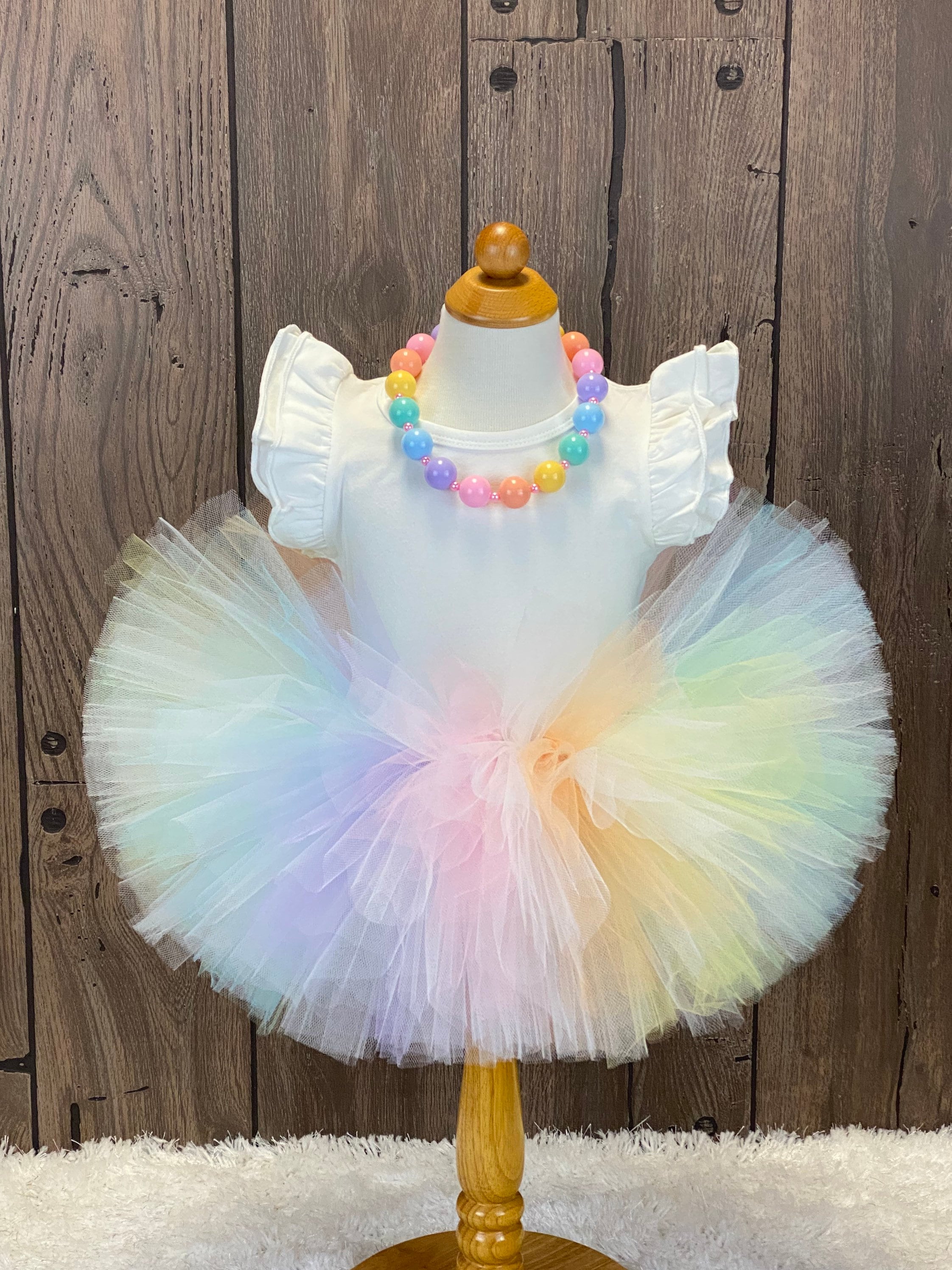 Pastel Rainbow Girls Tutu, Toddler Tutu, Girls Tutu, Preschool Birthday ...