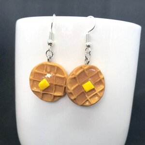 Waffle Earrings Stranger Things Earrings Stranger Things Gift Breakfast ...