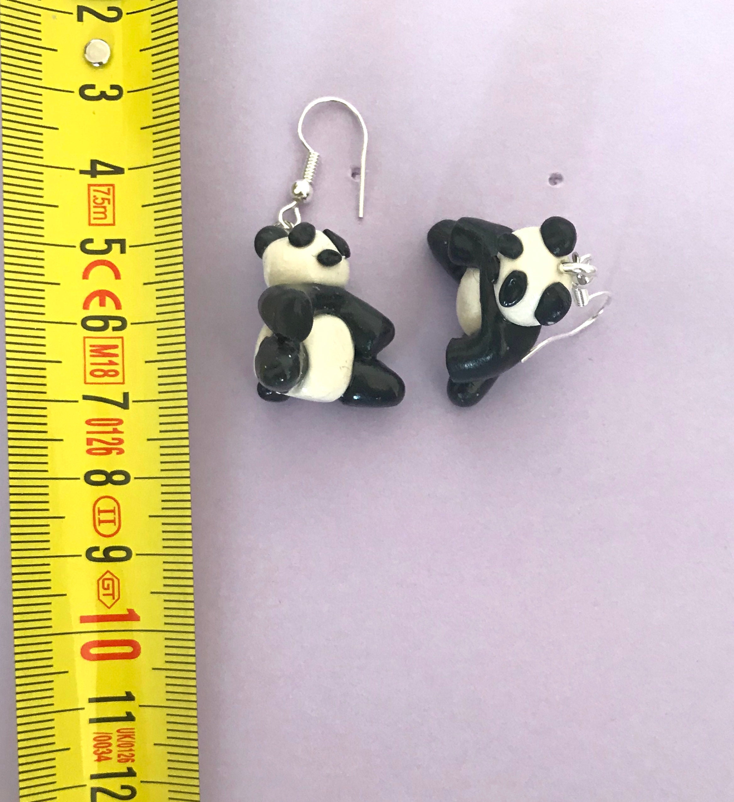 Panda Bear Earrings Cute Panda Earrings Panda Bears - Etsy Nederland