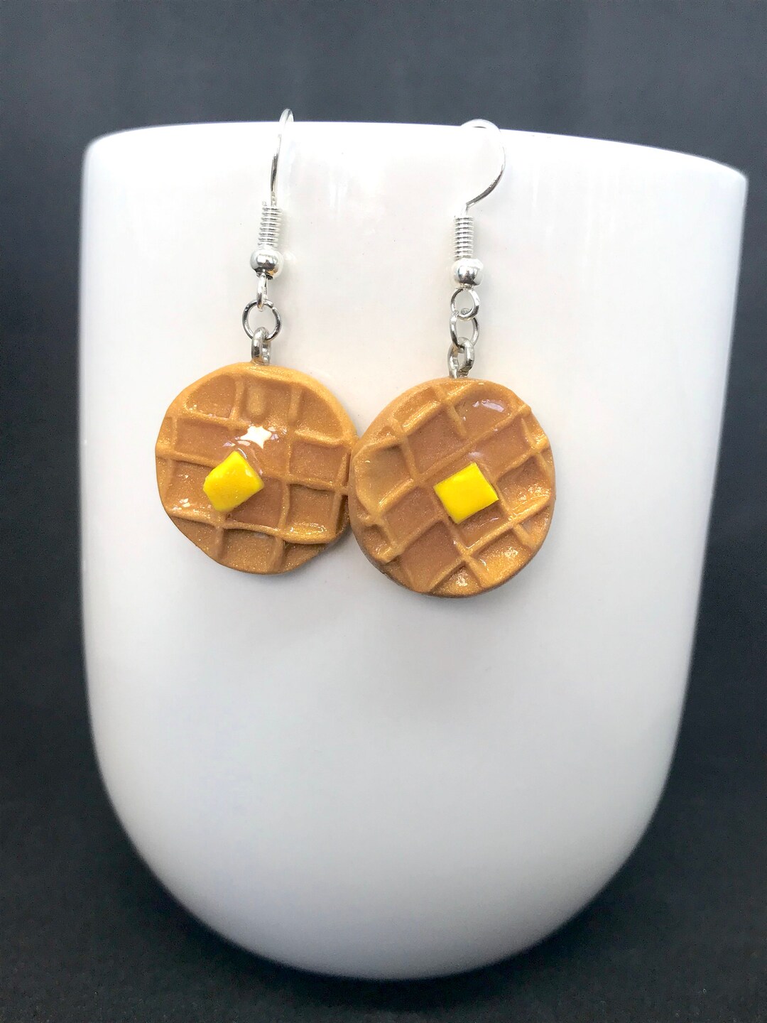 Waffle Earrings Stranger Things Earrings Stranger Things Gift Breakfast ...