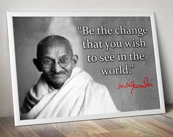 Mahatma Gandhi Quote Wall Decal Inspirational Sign Living Room Vinyl ...