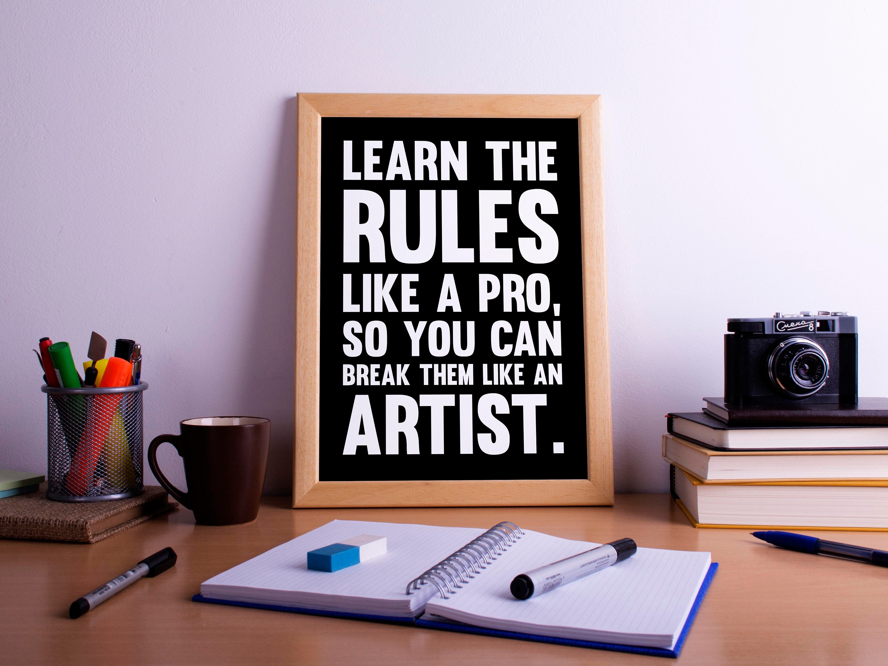 Learn the Rules Like A Pro so You Can Break Them Like an - Etsy