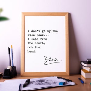 Princess Diana Motivational Poster Print, Typography, Classroom Artwork ...
