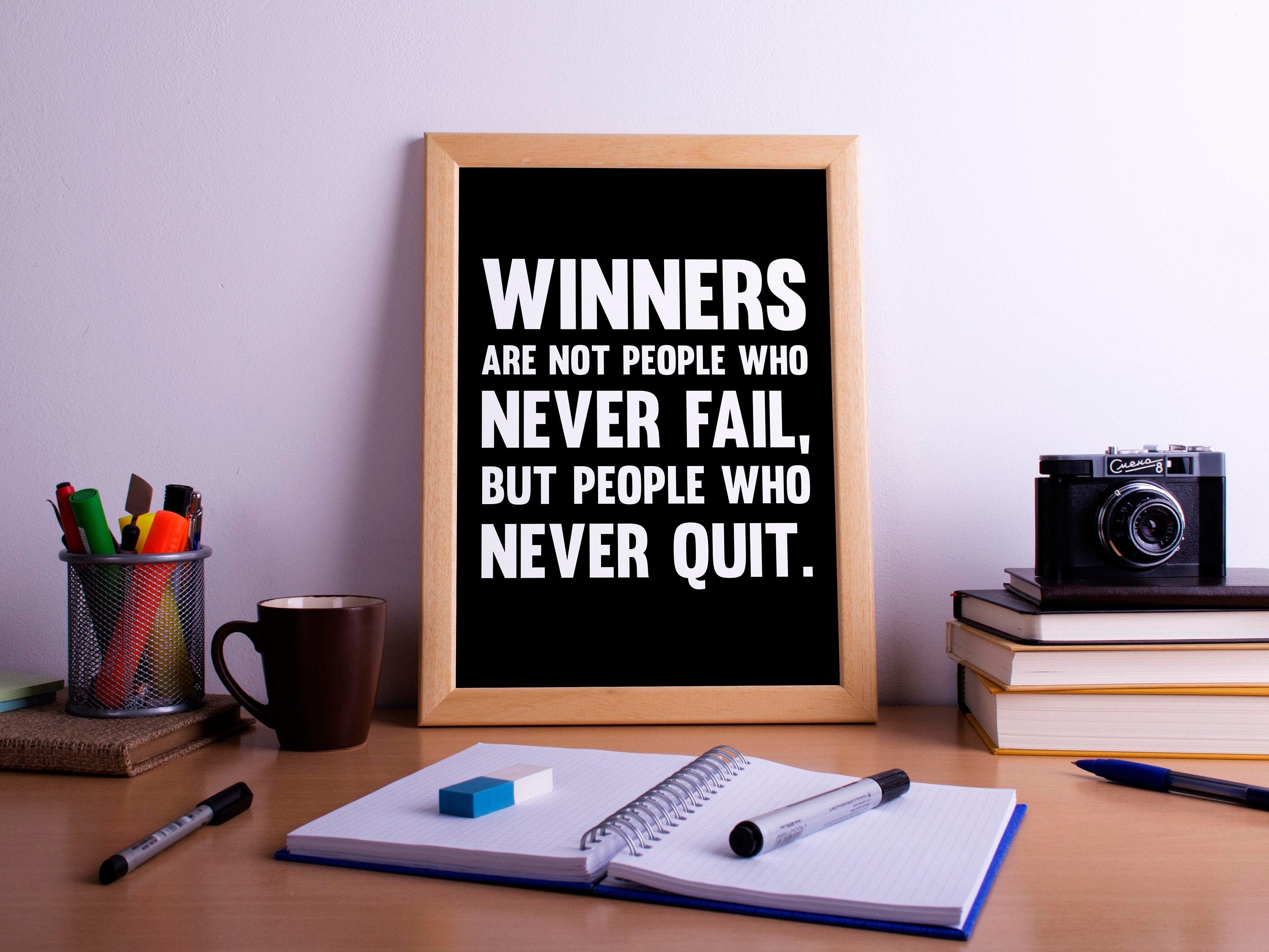 Winners Are Not People Who, Motivational Quote Poster Print, Minimalist ...