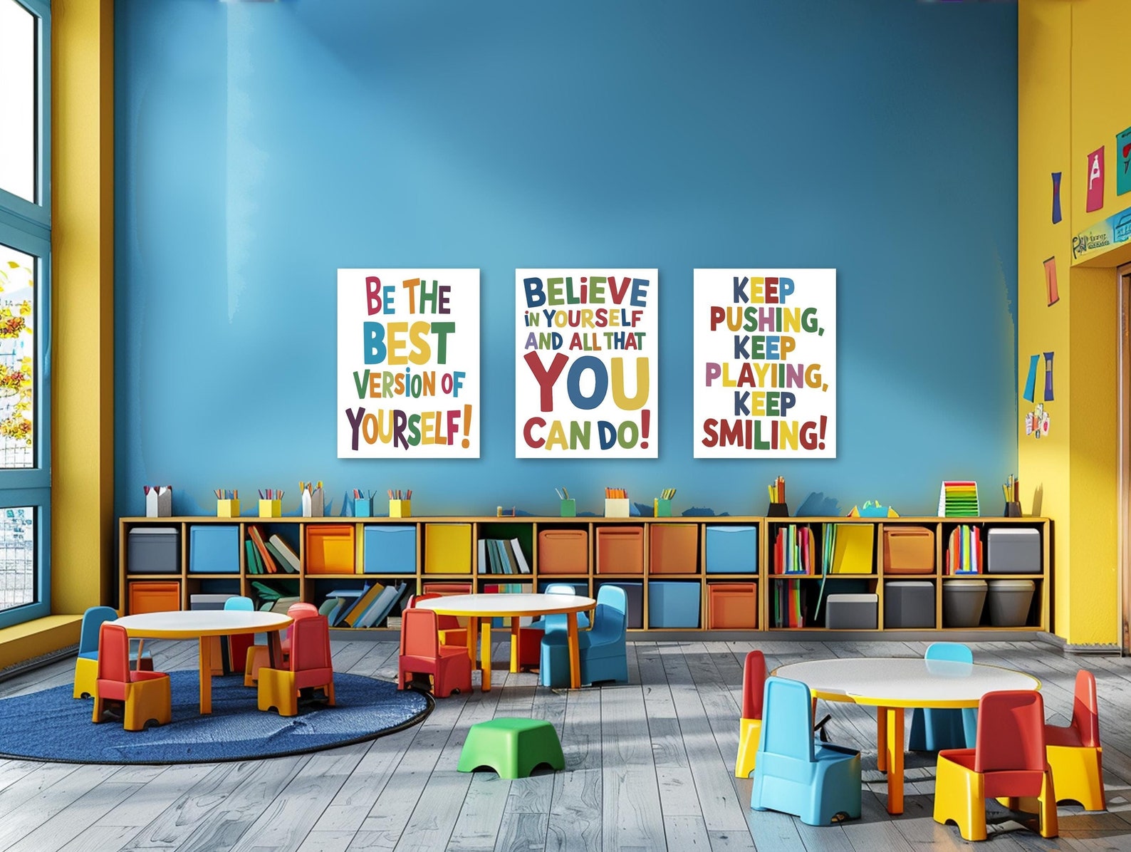 Motivational Classroom Posters: Back to School Wall Art, Set of 3 - Etsy