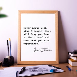 Mark Twain Motivational Poster Print, Typography, Classroom Artwork - Etsy