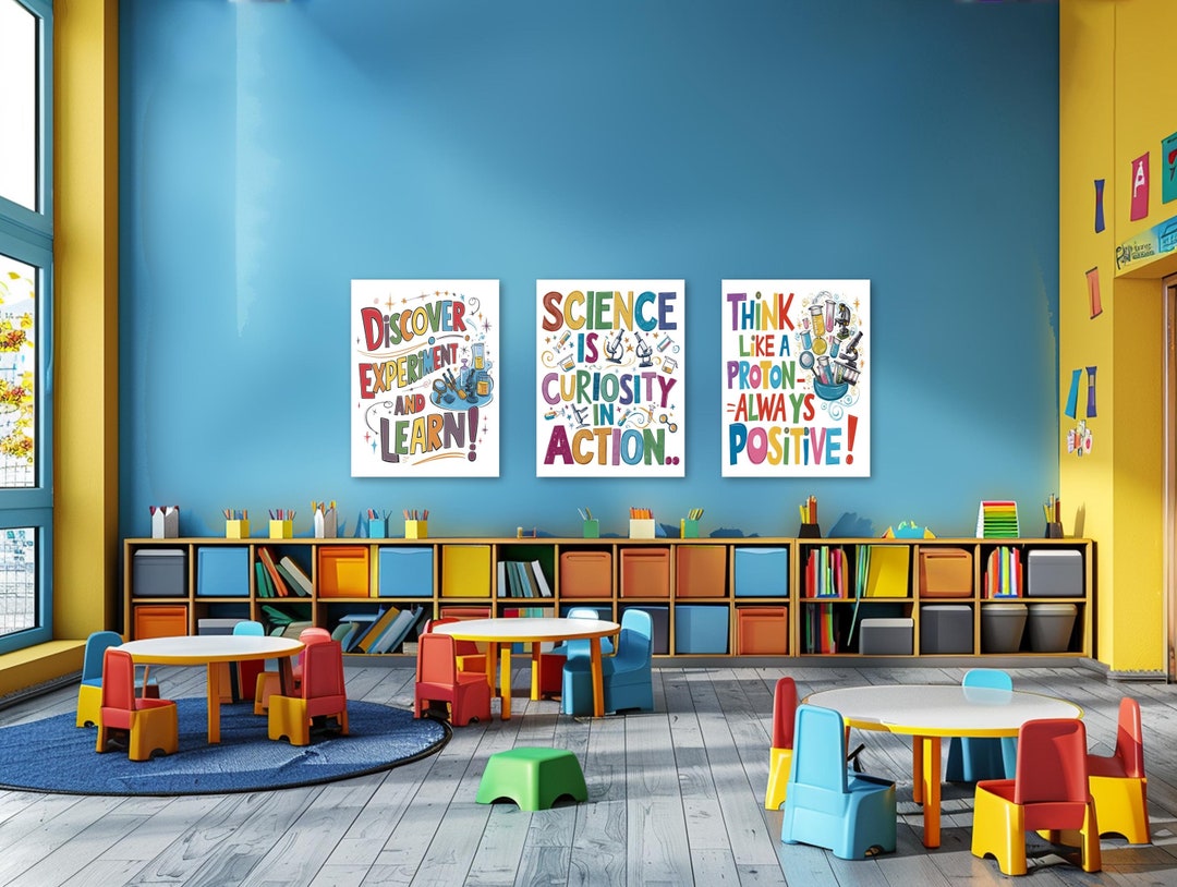 Motivational Science Classroom Posters: Back to School Decor, Set of 3 ...