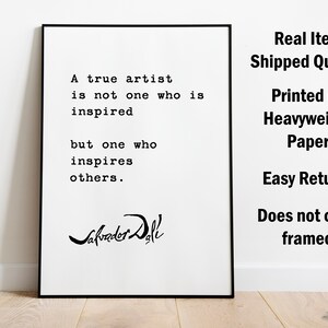 Salvador Dali Motivational Poster Print Typography Classroom - Etsy