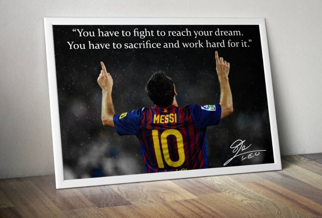 Lionel Messi Inspirational Quote Poster - Etsy Canada