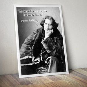 Oscar Wilde Inspirational Quote Poster - Etsy