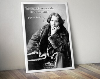 Oscar Wilde Literary Quote Inspirational Quotations Wall - Etsy
