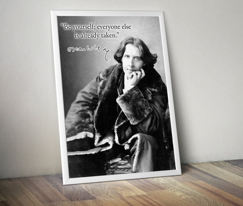 Oscar Wilde Inspirational Quote Poster | Etsy