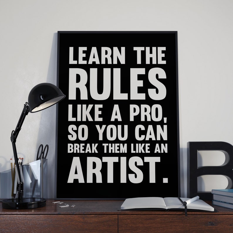Learn the Rules Like A Pro so You Can Break Them Like an - Etsy