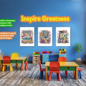 Motivational Classroom Posters: Set of 3, Bright Future Decor - Etsy