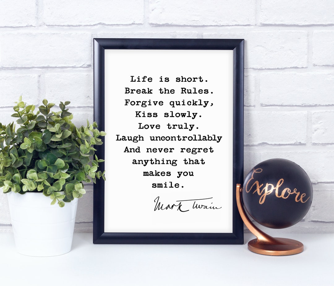 Mark Twain Motivational Poster Print Typography Classroom - Etsy