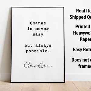 Barack Obama Motivational Poster Print, Typography, Classroom Artwork ...