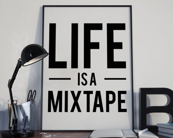 Life is a Mixtape - Etsy