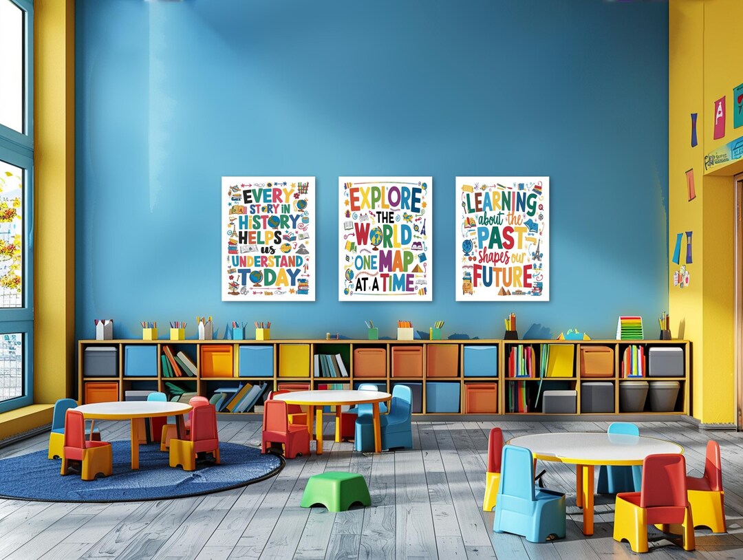 Every Story, Explore, Learning, Classroom Motivational Prints, Set of 3 ...