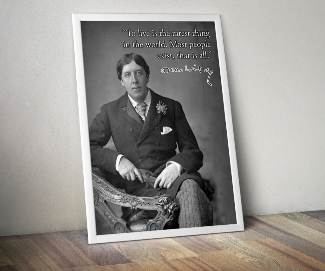 Oscar Wilde Inspirational Quote Poster - Etsy