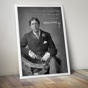 Oscar Wilde Inspirational Quote Poster - Etsy