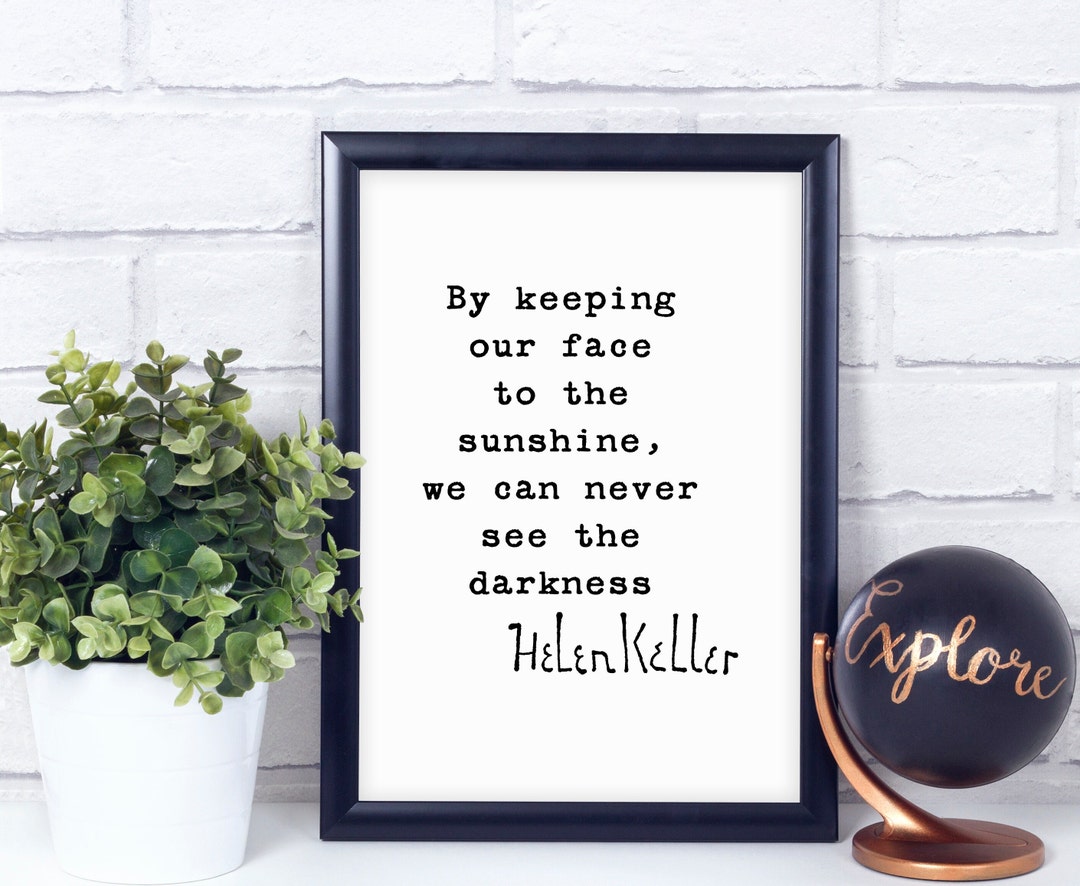 Hellen Keller Motivational Poster Print, Typography, Classroom Artwork ...