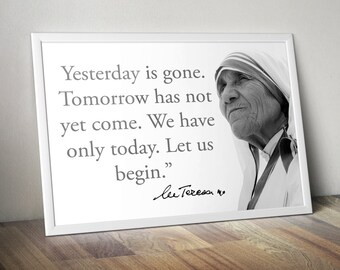 MOTHER TERESA GLOSSY Poster Picture Photo Theresa Nun Catholic Calcutta ...