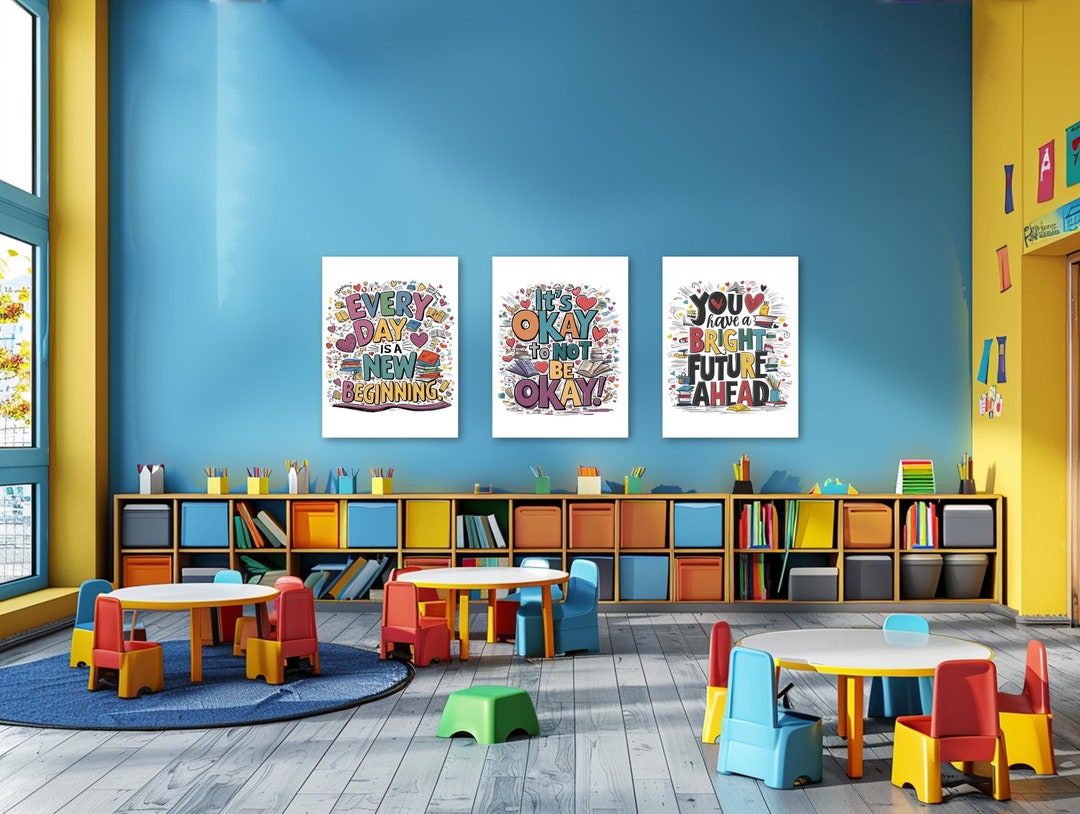 Motivational Classroom Posters: Set of 3, Bright Future Decor - Etsy