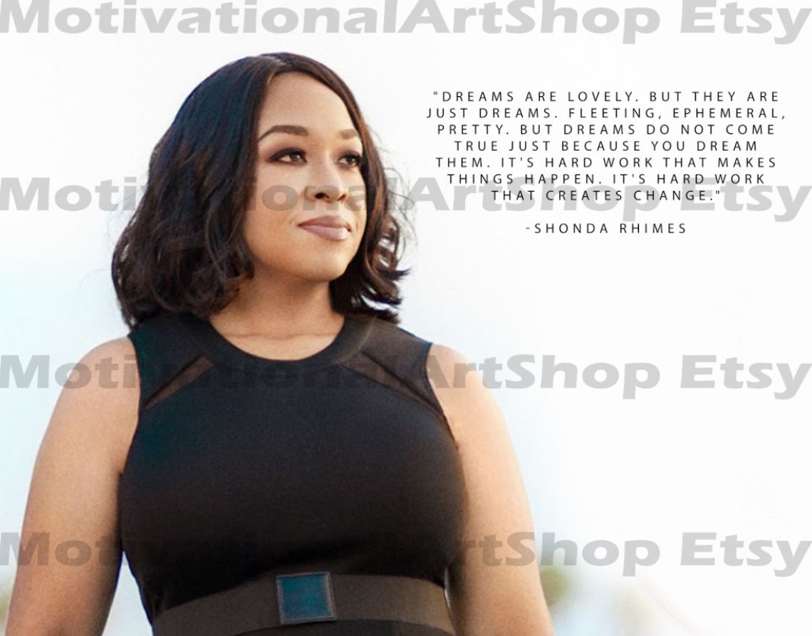 Shonda Rhimes Inspirational Poster - Etsy