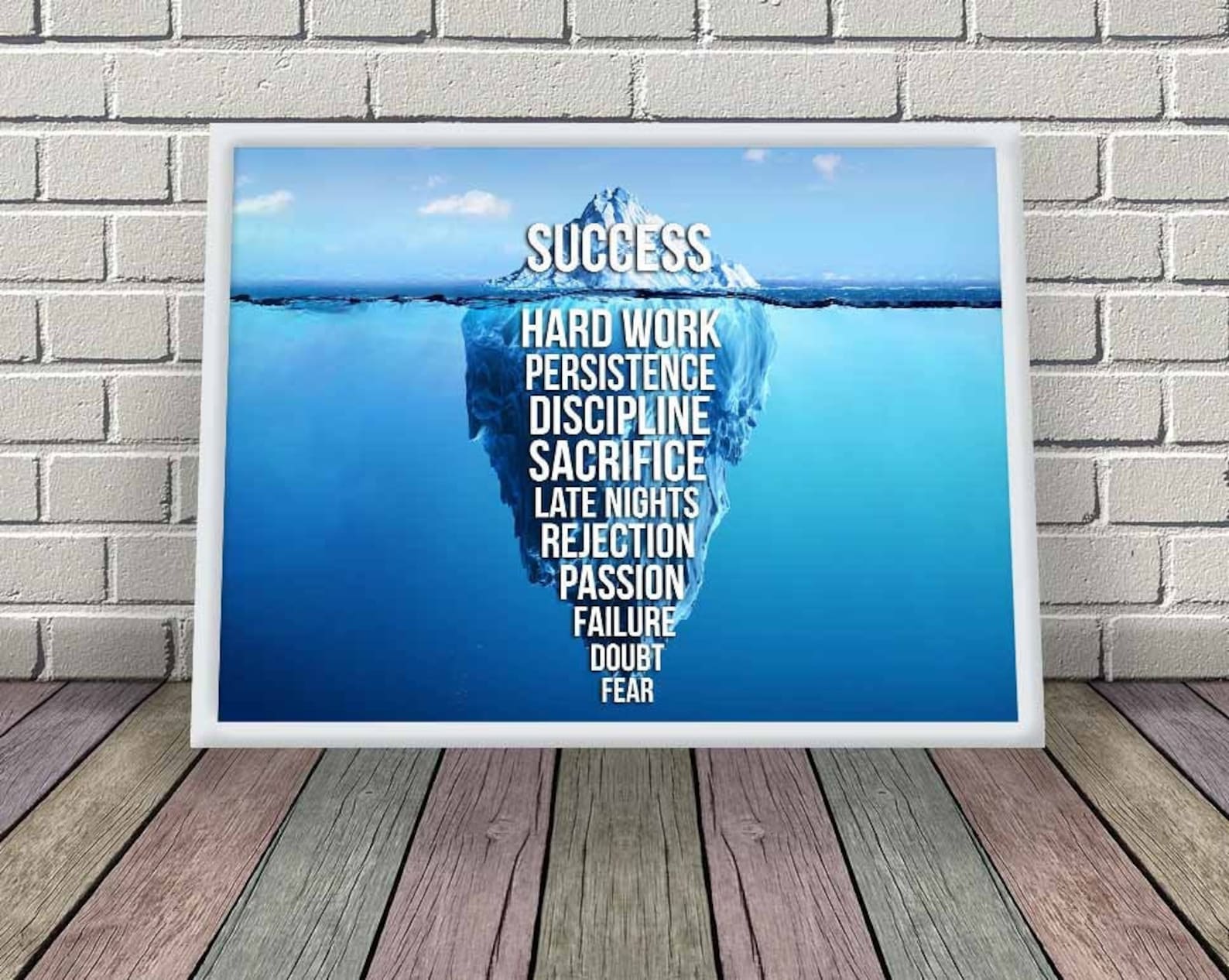 Glacier Success Poster, Iceberg Motivational Poster, Inspirational ...