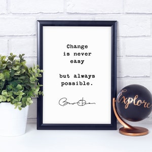 Barack Obama Motivational Poster Print, Typography, Classroom Artwork ...
