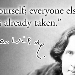 Oscar Wilde Inspirational Quote Poster - Etsy