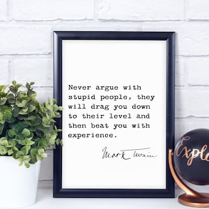 Mark Twain Motivational Poster Print, Typography, Classroom Artwork - Etsy