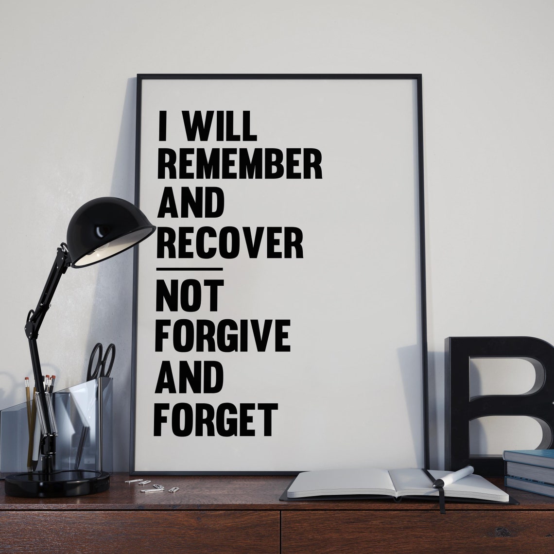 Remember and Recover Inspirational Print Motivational Print | Etsy