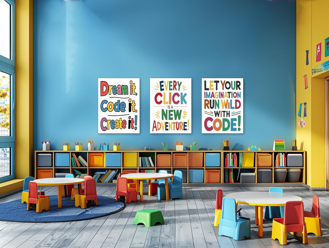Motivational Classroom Posters: Dream It, New Adventure, Imagination ...
