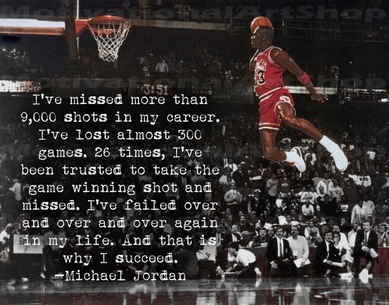 Michael Jordan Inspirational / Motivational Poster | Etsy