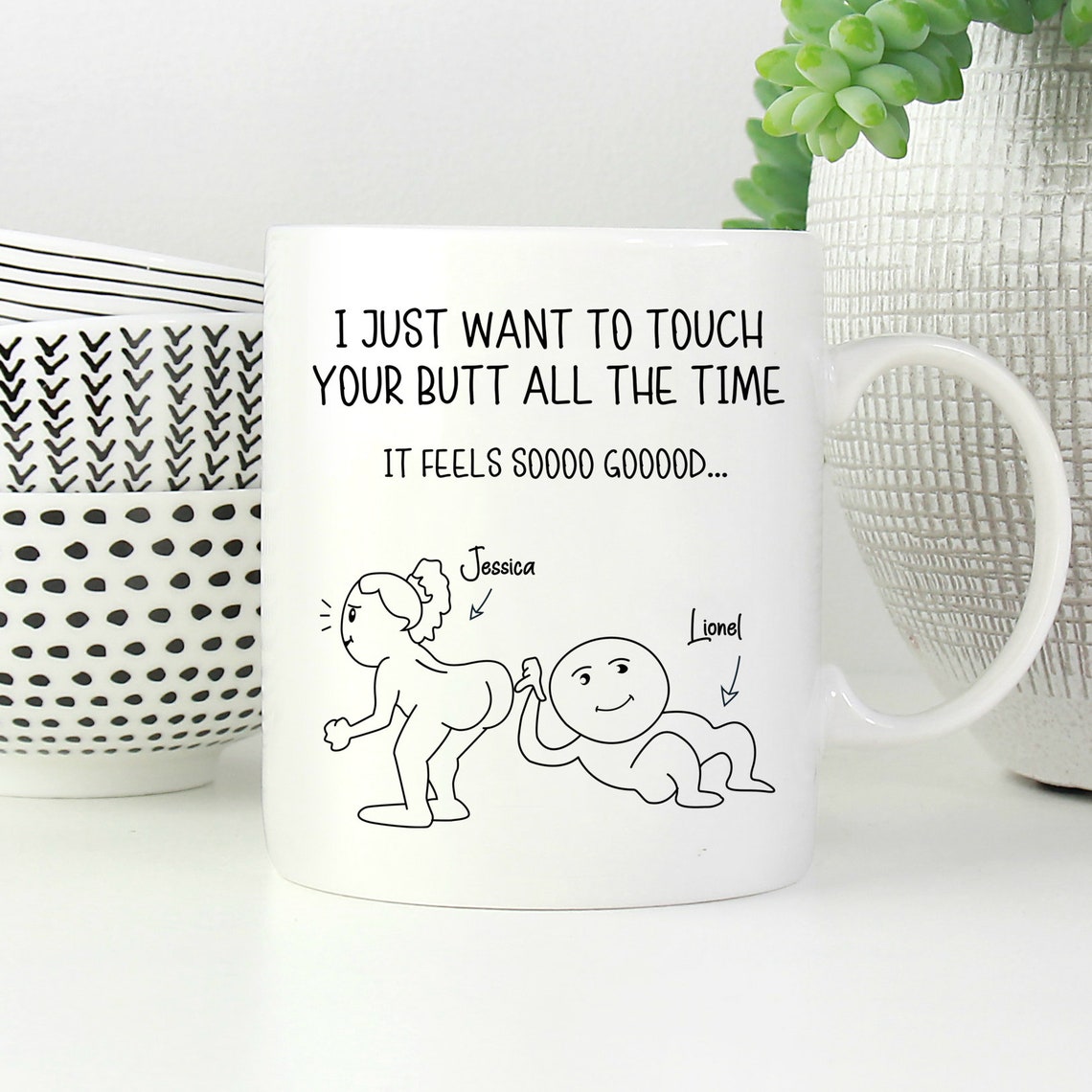 Personalized Naughty For Her Mug Funny Anniversary For Wife Etsy