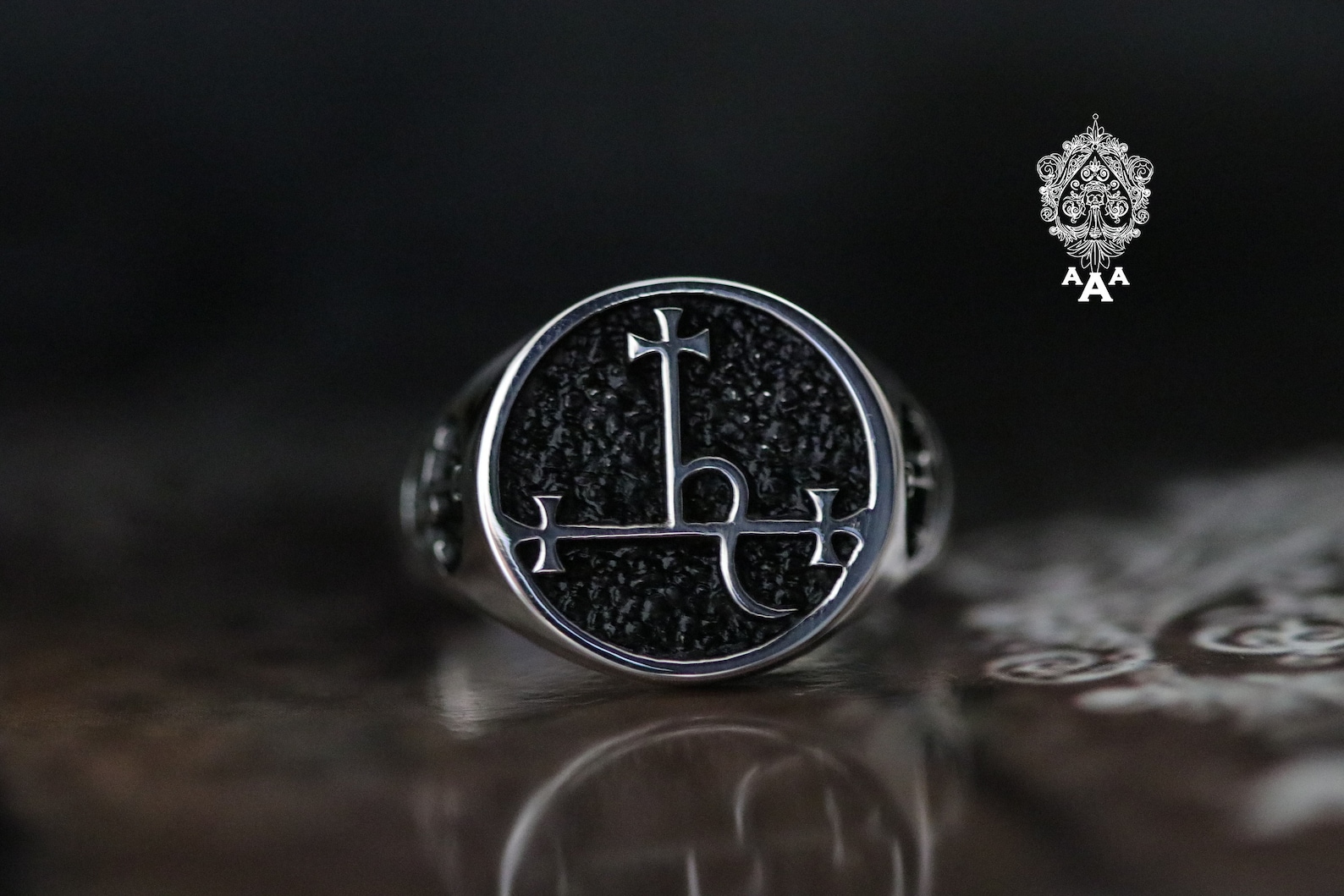 Lilith Sigil Ring.sterling Silver 925 Black.v3 - Etsy