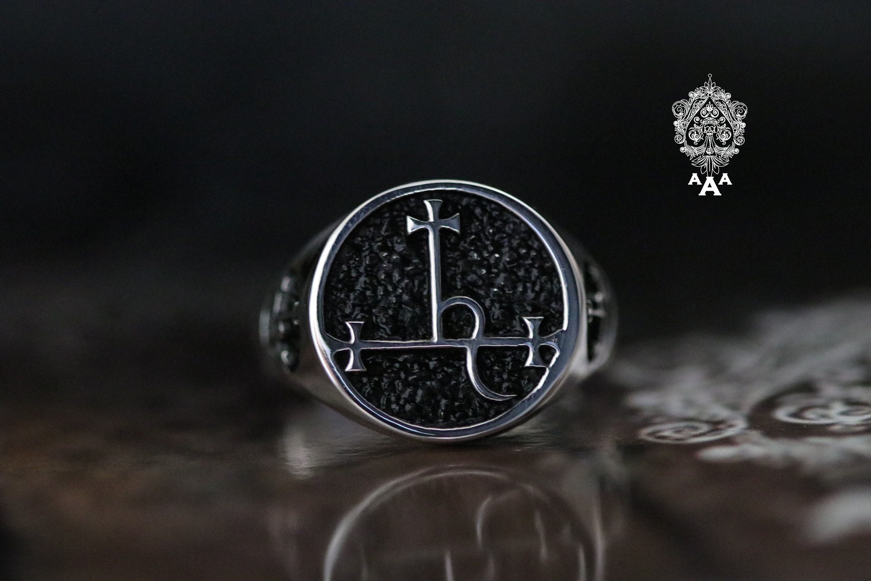 Lilith Sigil Ring.sterling Silver 925 Black.v3 - Etsy