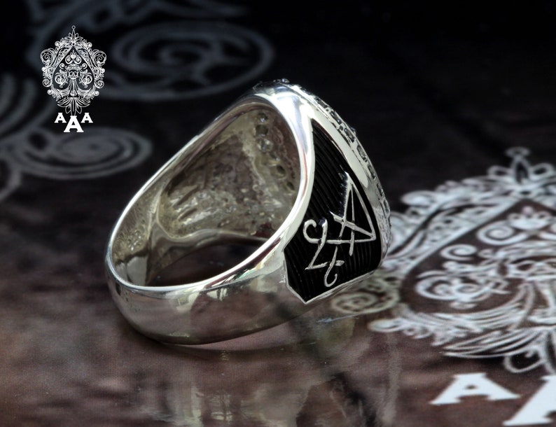 Sigil of Lucifer Ring Lucifer Series Sterling Silver 925 Black | Etsy