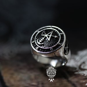 Abaddon Sigil Ring Abaddon Ring Sterling Silver 925 Black. - Etsy